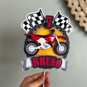 Motocross Cake Topper / Dirt Bike Cake Topper / Motocross Birthday Cake ...
