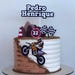 3D Motocross Birthday Cake Topper, Vibrant Motorbike Design - Etsy