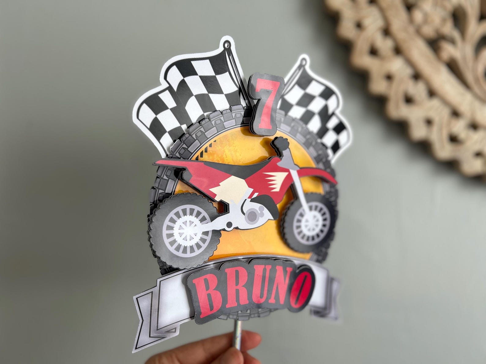 Motocross Cake Topper / Dirt Bike Cake Topper / Motocross Birthday Cake ...