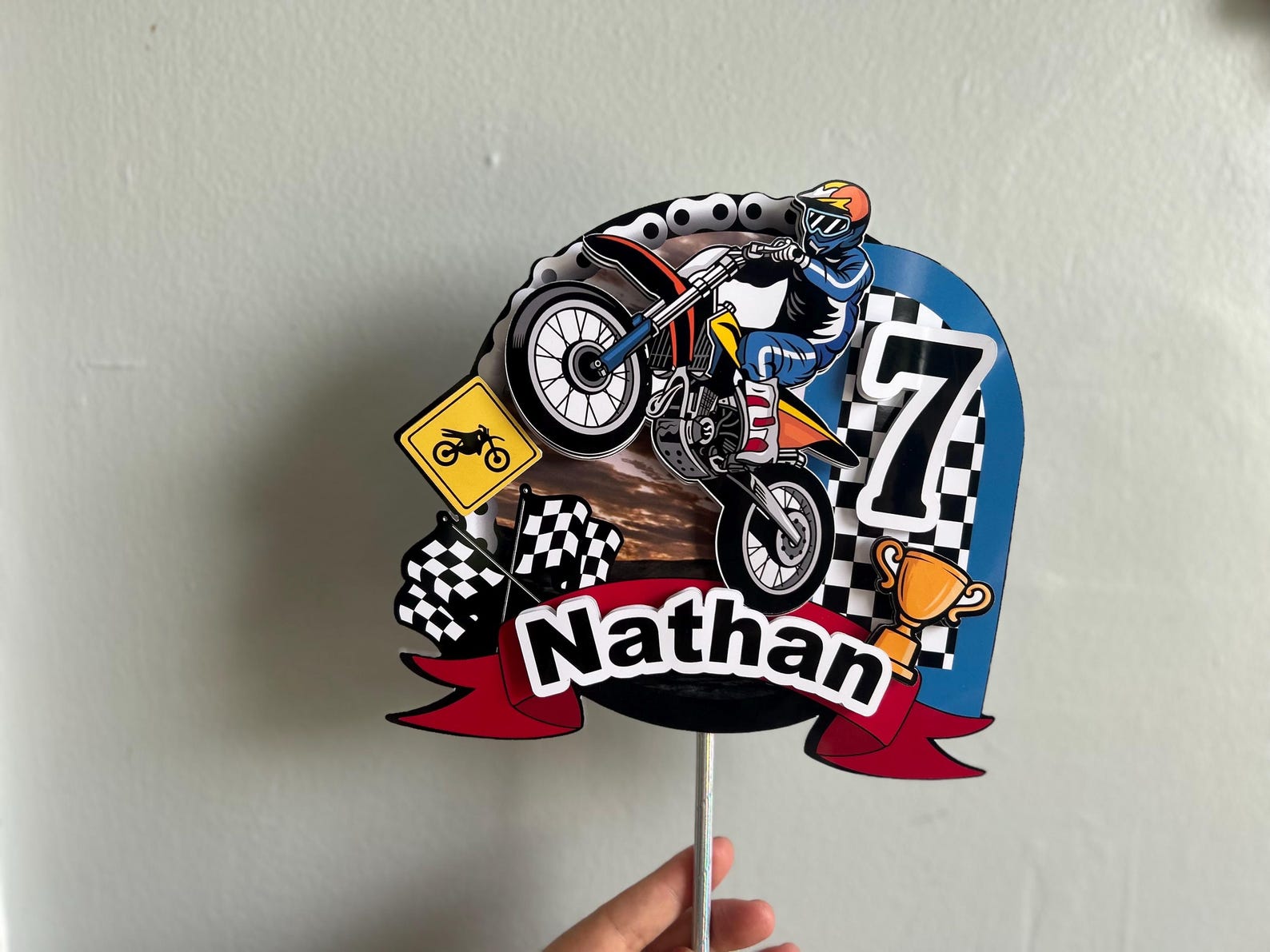 Motocross Cake Topper / Dirt Bike Cake Topper / Motocross Birthday Cake ...