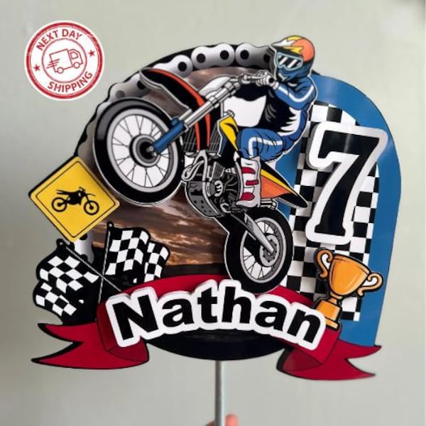 Motorcycle Cake Topper - Etsy