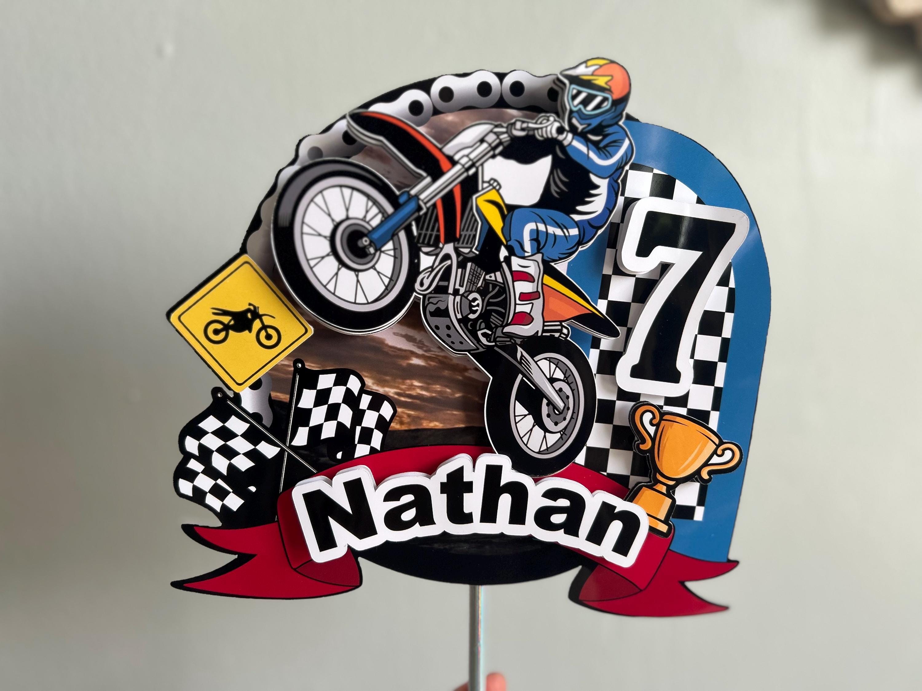 Motocross Cake Topper / Dirt Bike Cake Topper / Motocross Birthday Cake ...