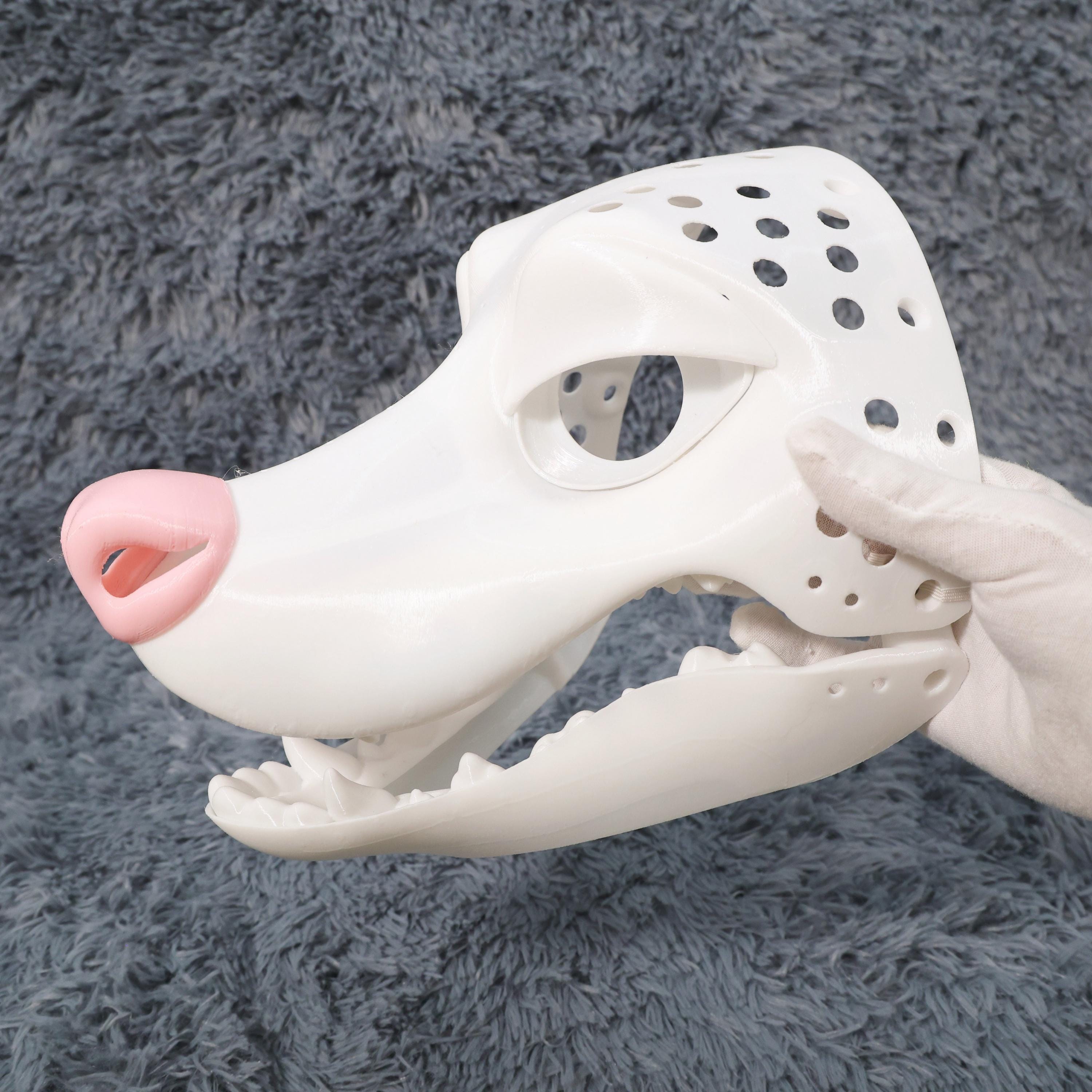 Fierce Possum Fursuit Head Base DIY Opossum Mask With Moving Jaw Pink ...