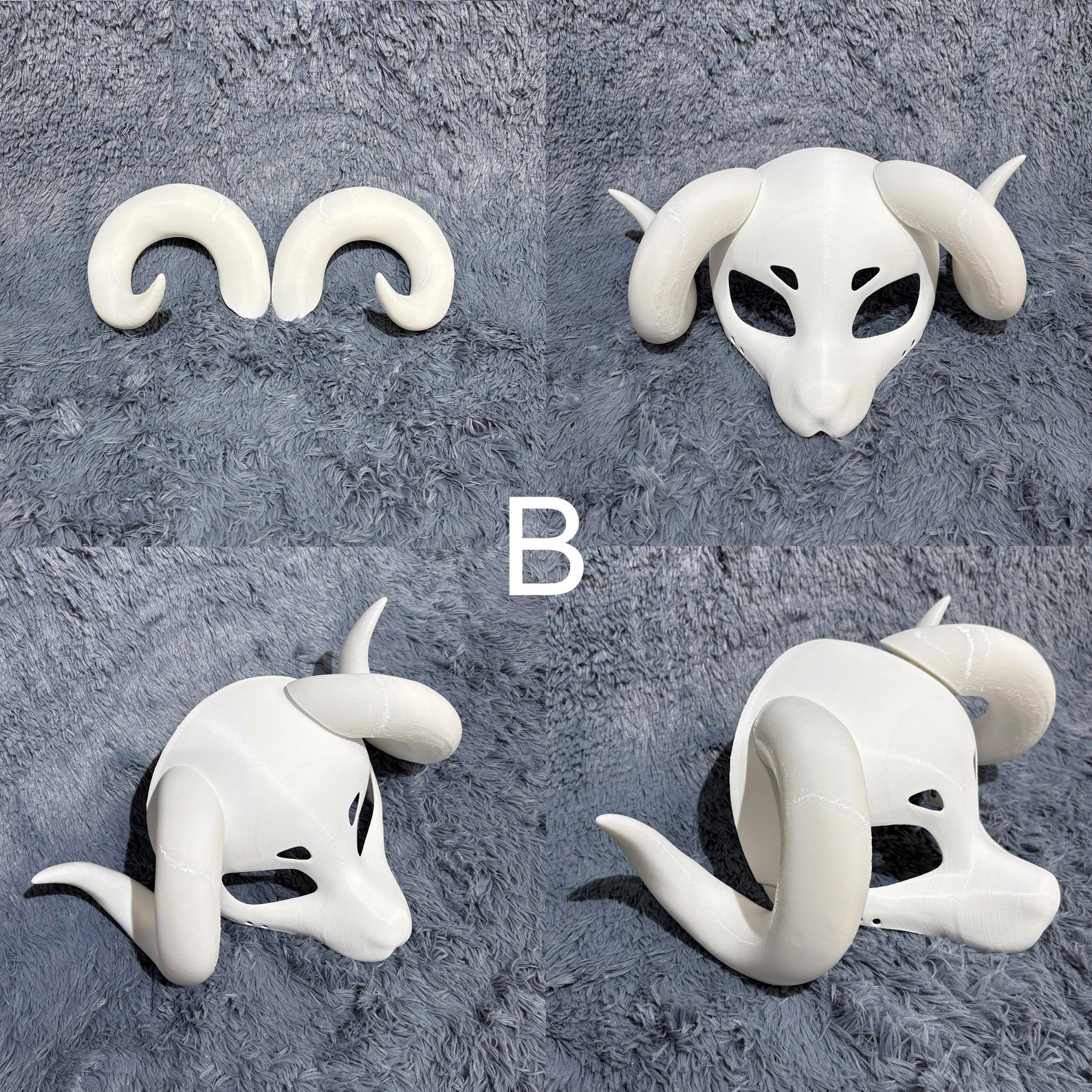 Kudu Horns Furry Fursuit Costume DIY Fantasy Goat Ball Deer Horn Animal ...