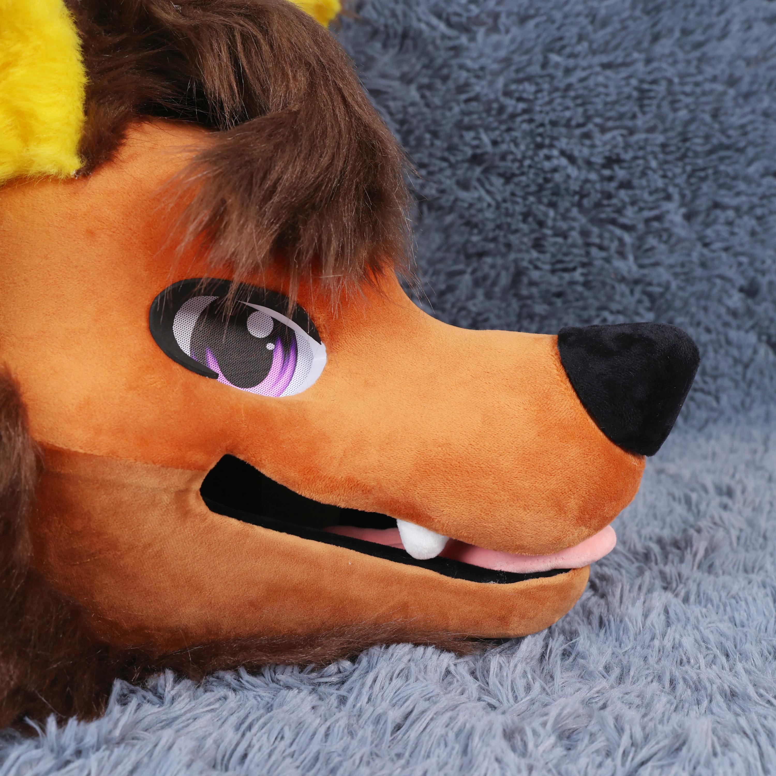 Purple Husky Fursuit Head With Pink Ears and Paws Pastel Candy Style ...