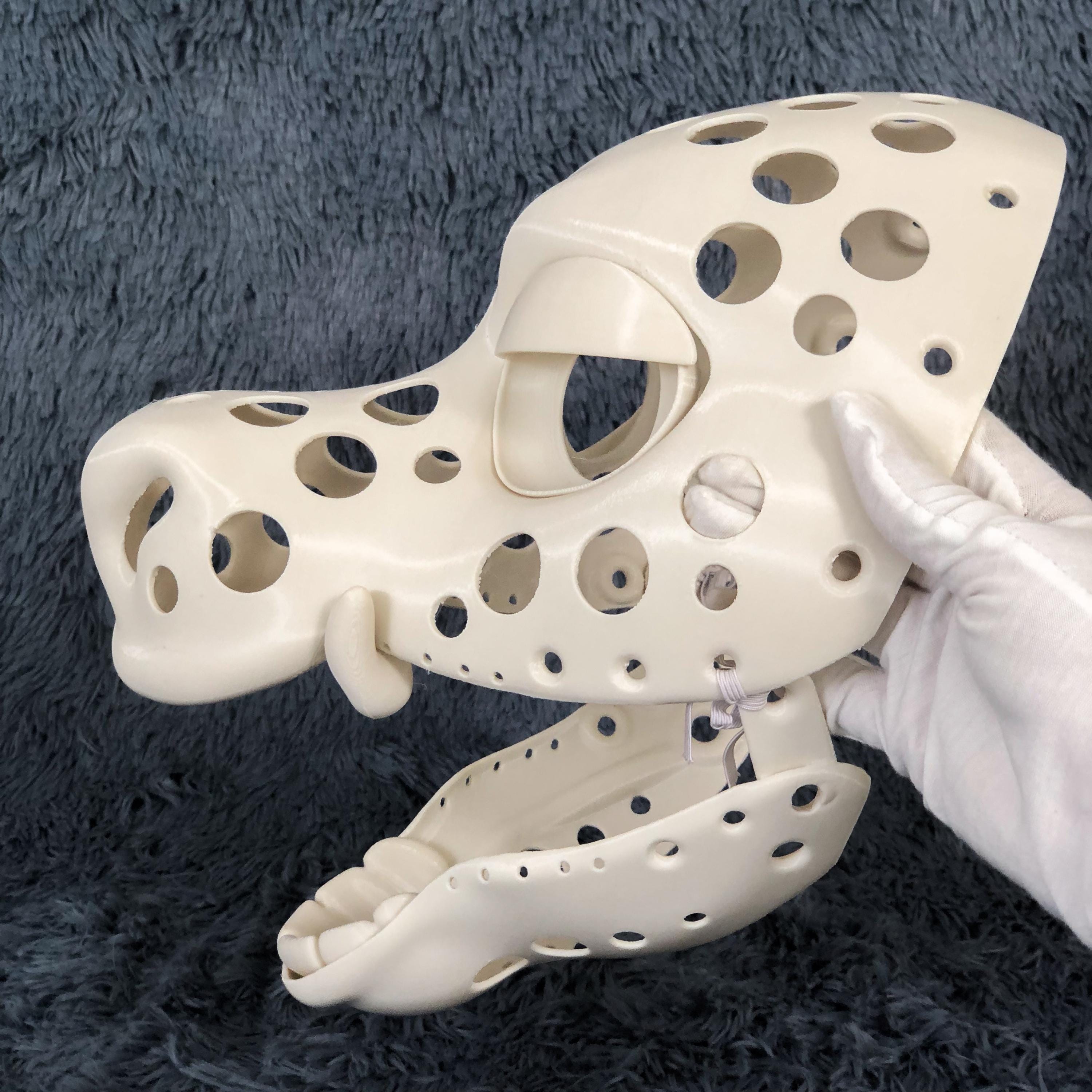 Longhorn Cow Mask Bull Fursuit Head Base Moveable Jaw 3D Printed PLA ...