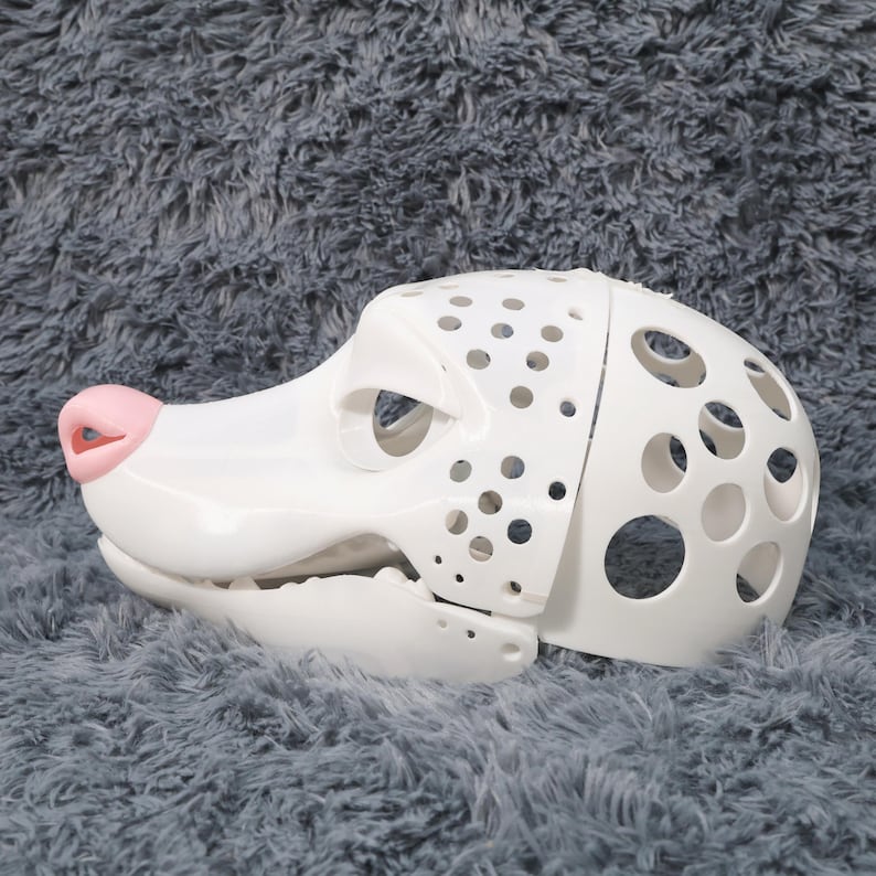 Fierce Possum Fursuit Head Base DIY Opossum Mask With Moving Jaw Pink ...