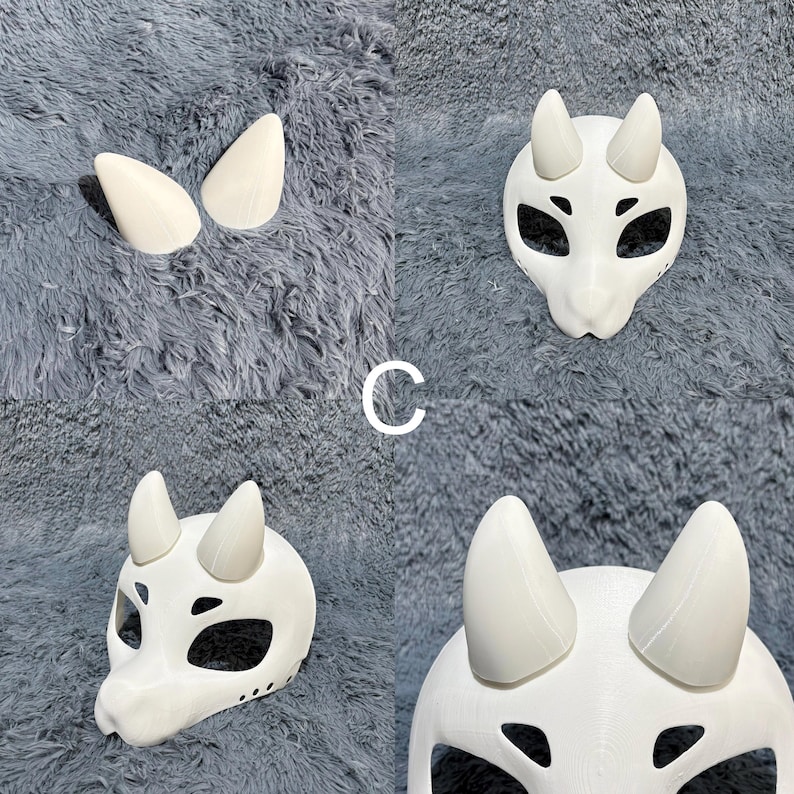 Furry Fursuit Costume DIY Horn Fantasy Dragon Ram Ball Deer Horn Animal ...