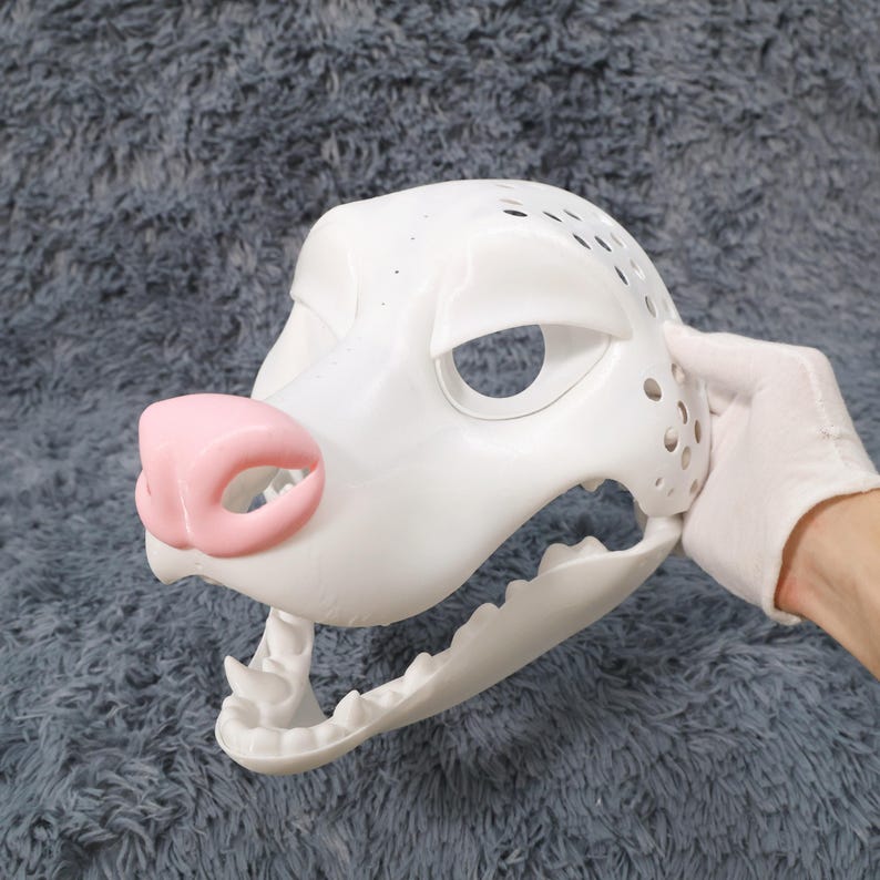 Fierce Possum Fursuit Head Base DIY Opossum Mask With Moving Jaw Pink ...