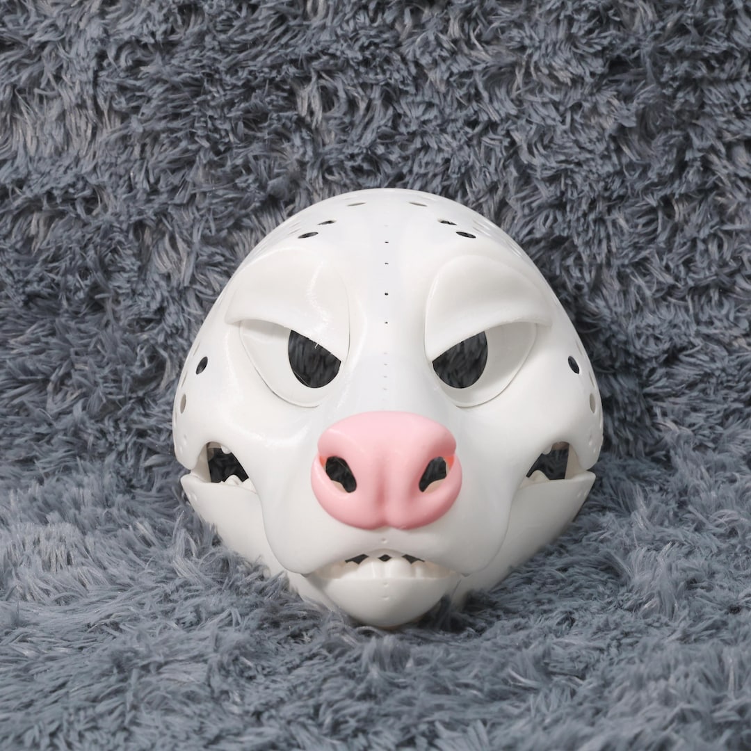 Fierce Possum Fursuit Head Base DIY Opossum Mask With Moving Jaw Pink ...