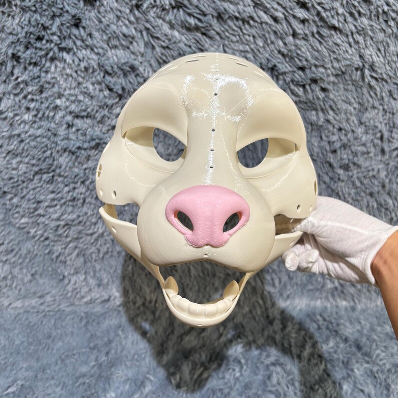 Ferret Mask Skull Caniform Furry Fursuit Head Base Moving Jaw 3D ...
