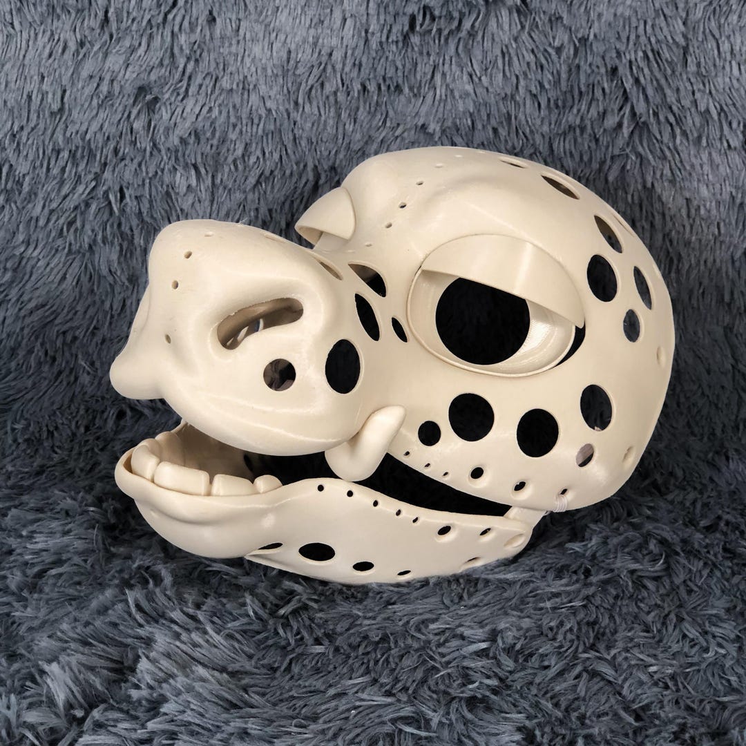 Longhorn Cow Mask Bull Fursuit Head Base Moveable Jaw 3D Printed PLA ...