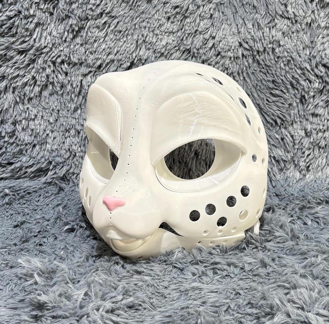 Kitty Kemono Head Base Feline Toony Skull Furry Fursuit DIY 3D Printed ...