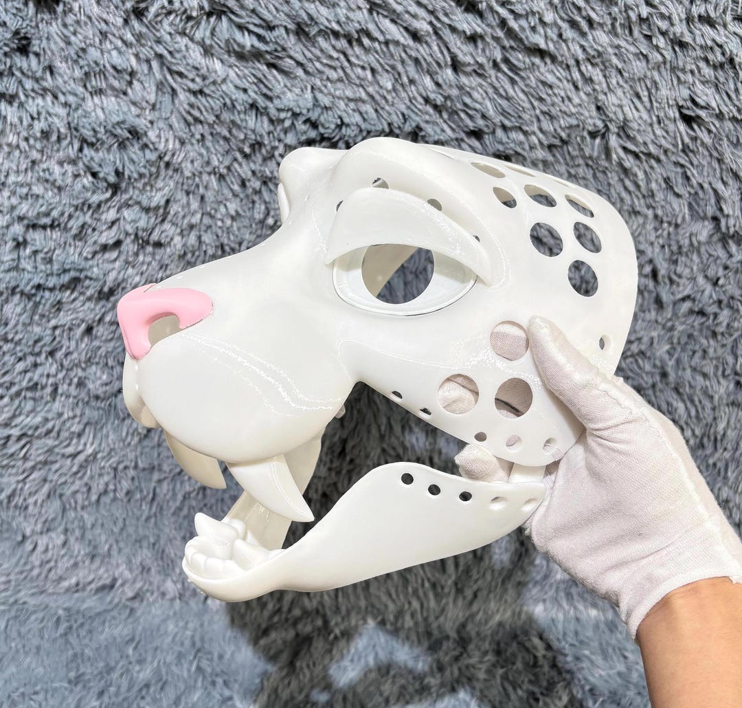 Homotherium Head Base Kitty Sabertooth Skull Furry Fursuit DIY 3D ...