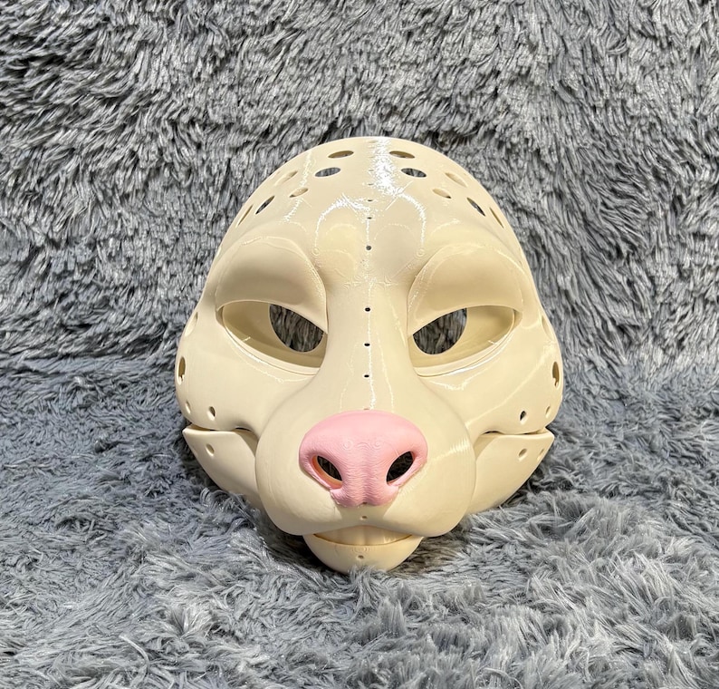 Ferret Mask Skull Caniform Furry Fursuit Head Base Moving Jaw 3D ...
