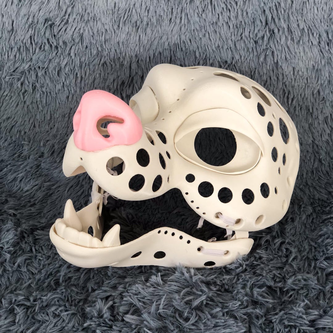 Hyena Mask Skulldog Puppy Yeen Fursuit Head Base 3D Printed Detachable ...