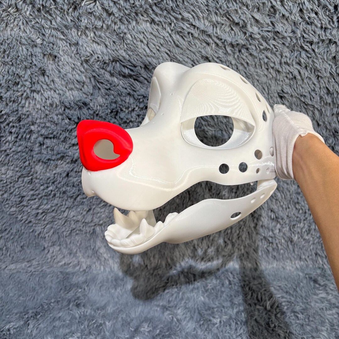 Wolf Husky Head Base Mask Skull-dog Toony Canine Fursuit Moving Jaw 3D ...