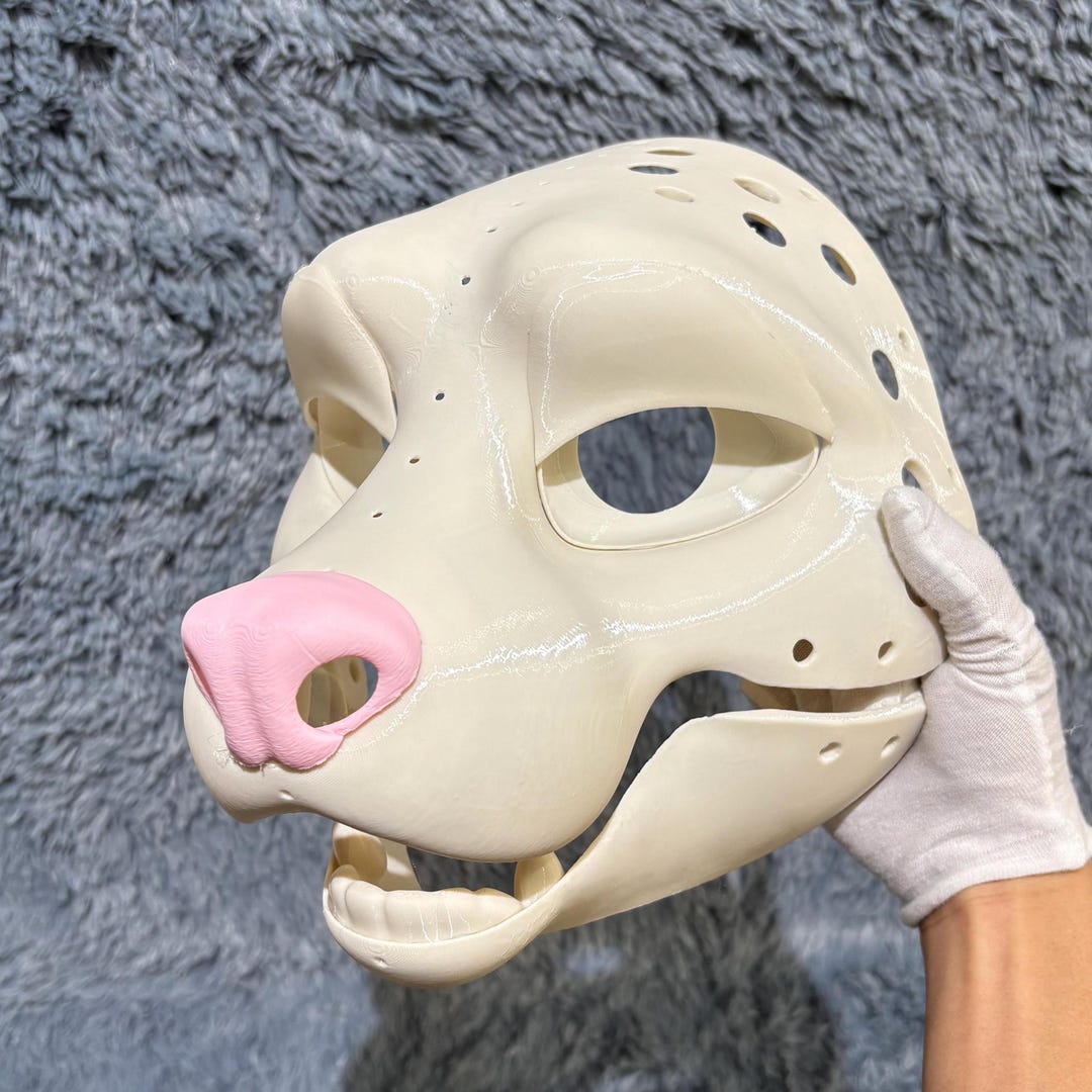 Ferret Mask Skull Caniform Furry Fursuit Head Base Moving Jaw 3D ...