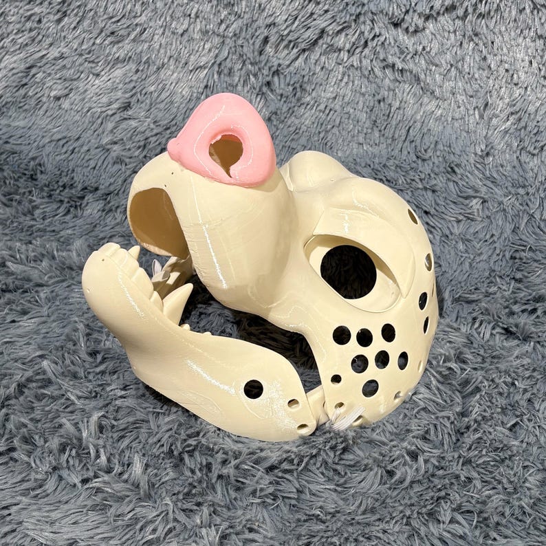 Dire Mask K9 Canine Fursuit Head Base Movable Moving Hinge Jaw- 3D ...