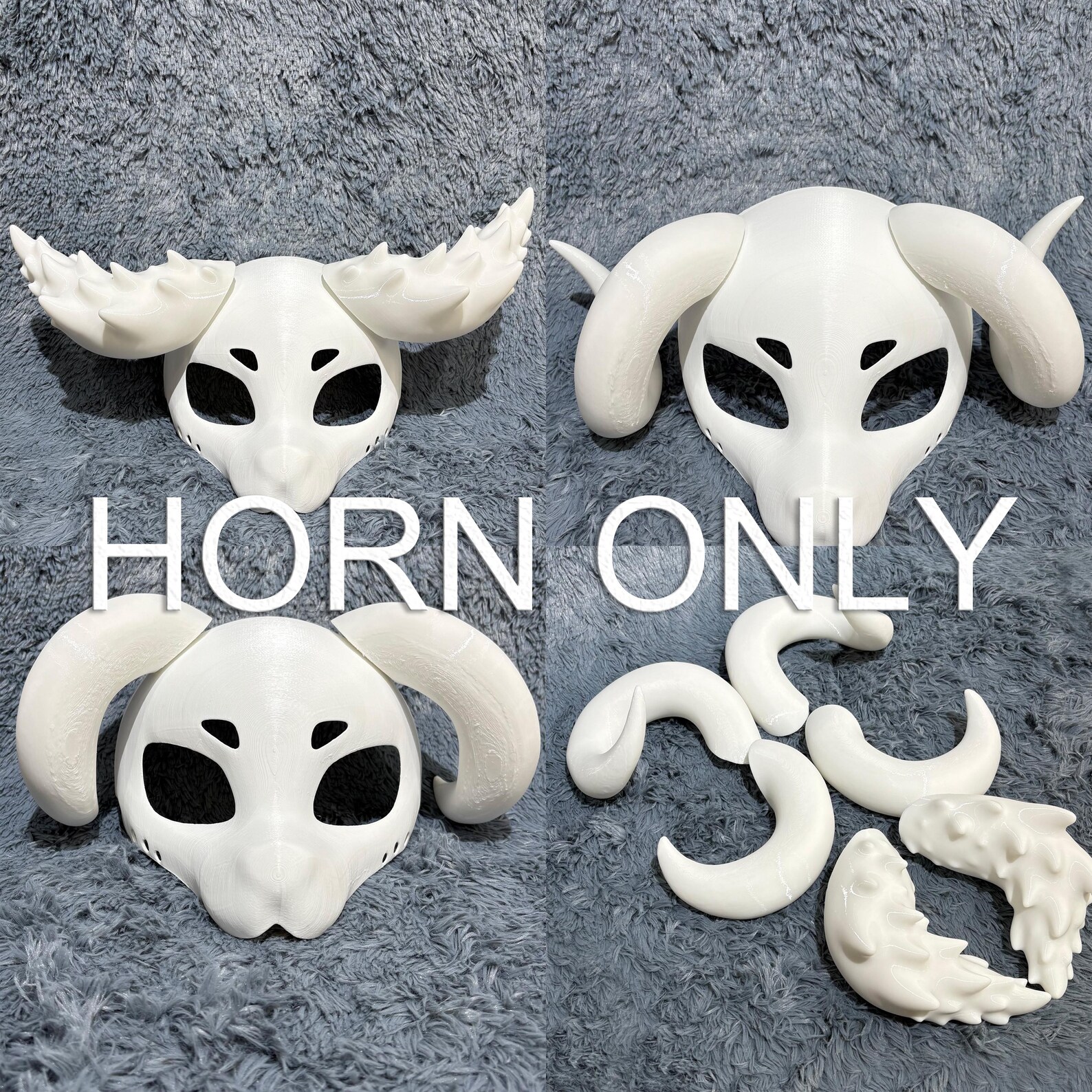 Kudu Horns Furry Fursuit Costume DIY Fantasy Goat Ball Deer Horn Animal ...