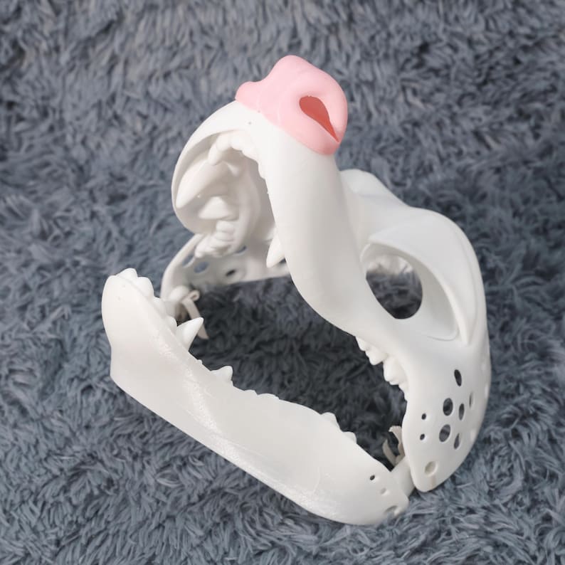 Fierce Possum Fursuit Head Base DIY Opossum Mask With Moving Jaw Pink ...