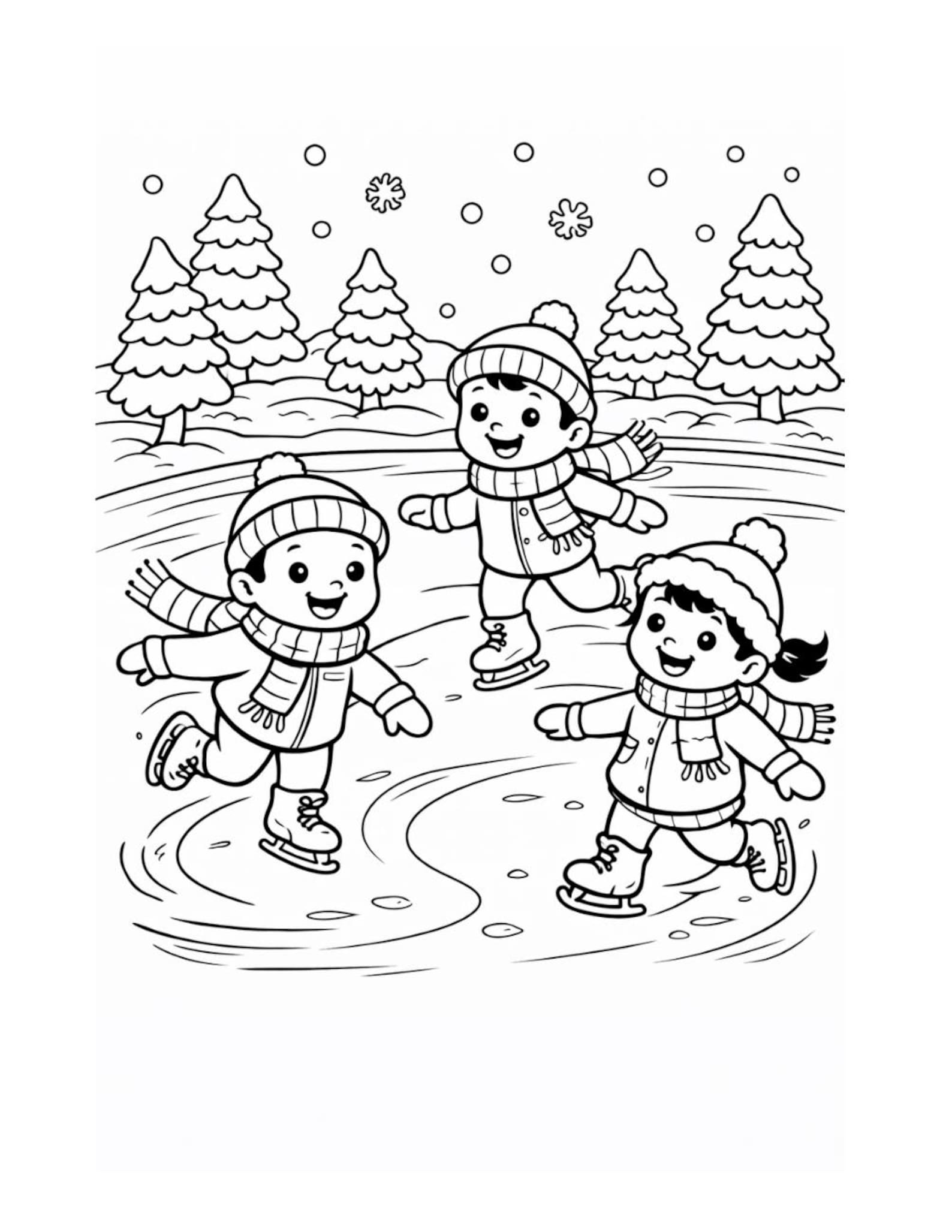 20 Winter Coloring Pages, Printable Holiday Coloring Sheets for Kids ...