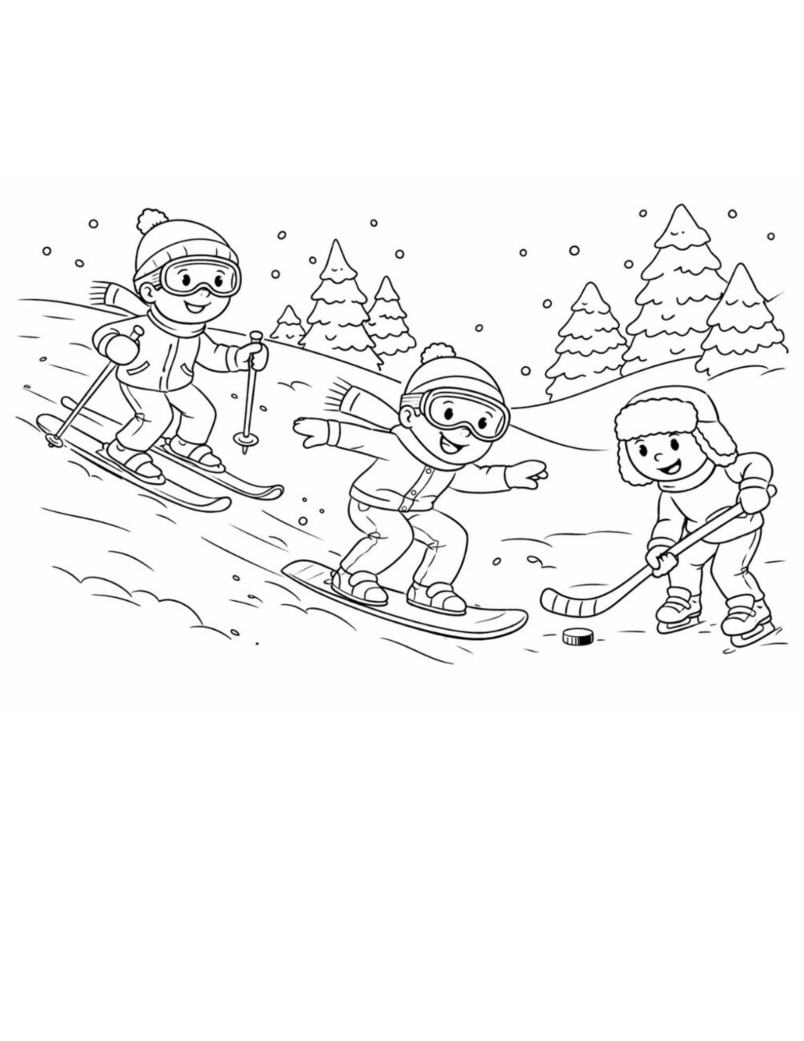 20 Winter Coloring Pages, Printable Holiday Coloring Sheets for Kids ...