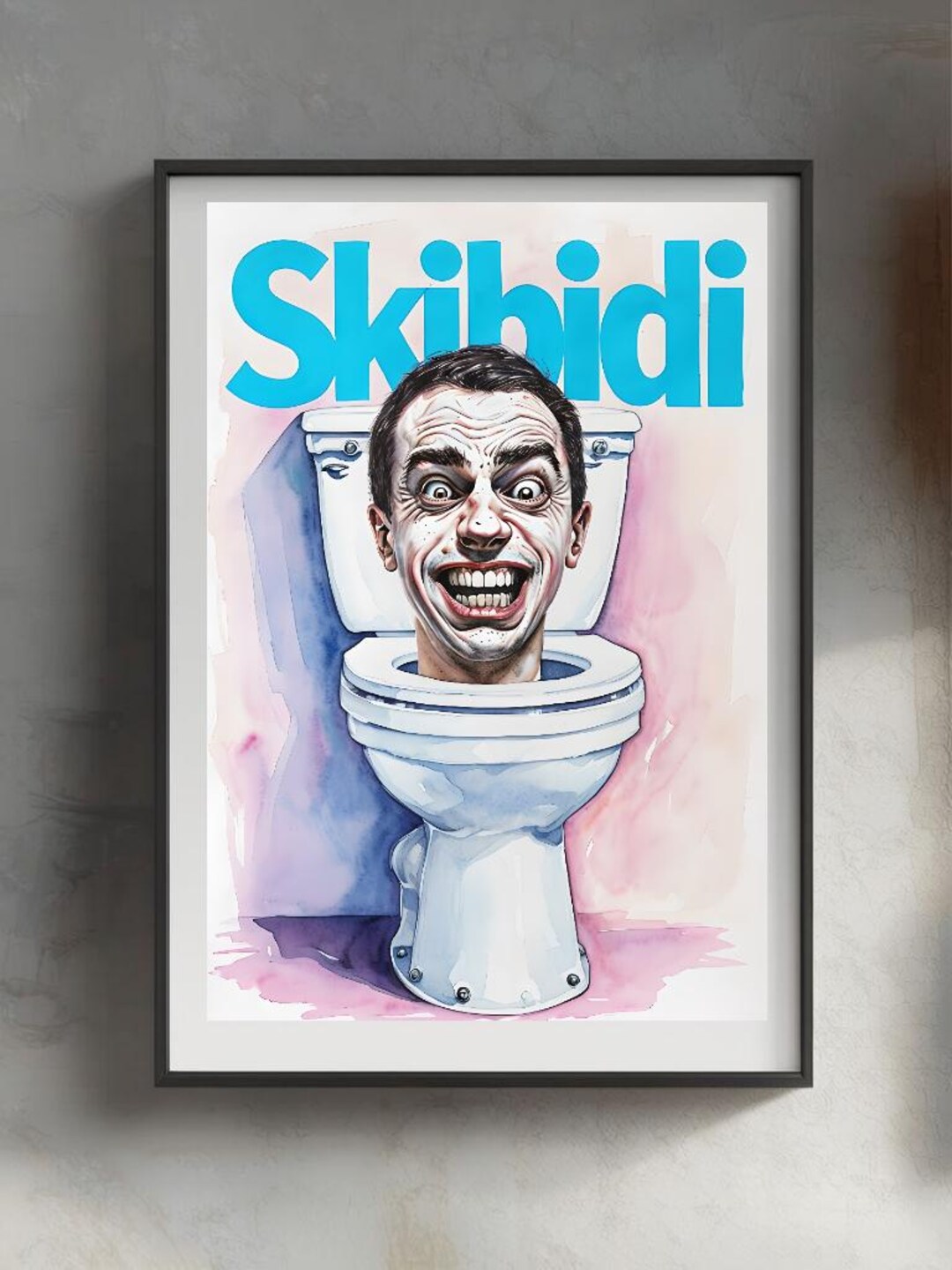 Funny Skibidi Digital Wall Decor Perfect for a Child's Room, Skibidi ...