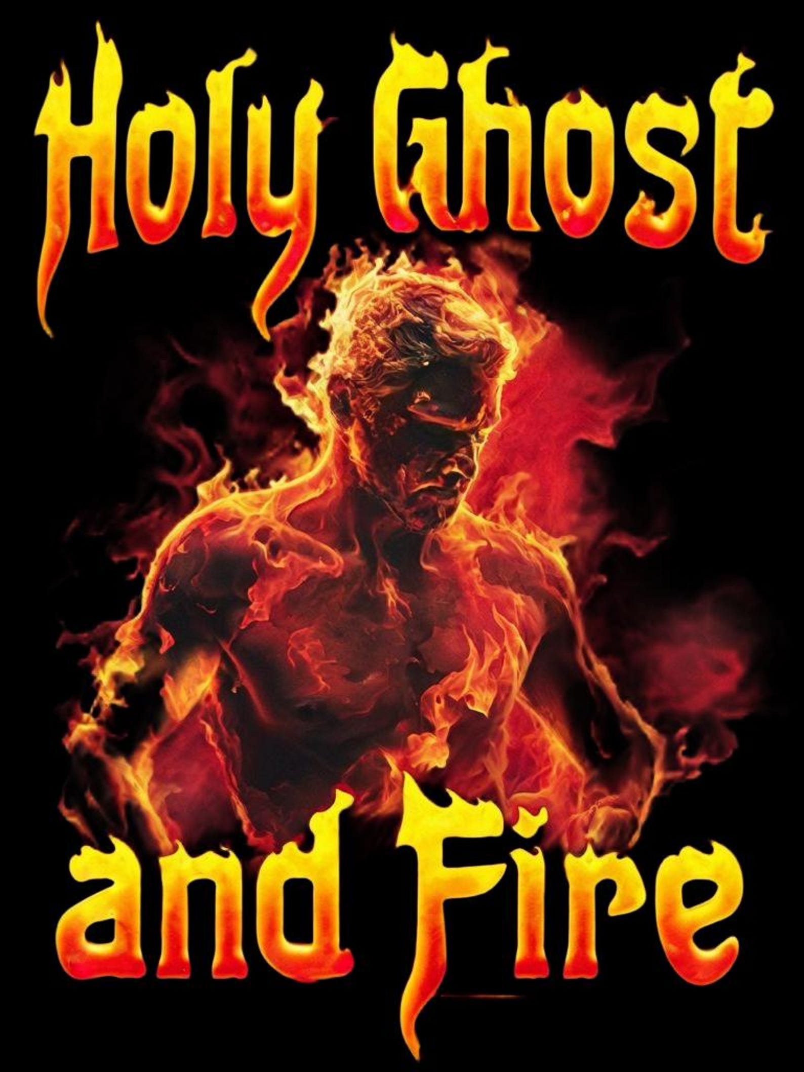 Holy Ghost and Fire Digital Print, Religious Wall Art, Baptizing With ...