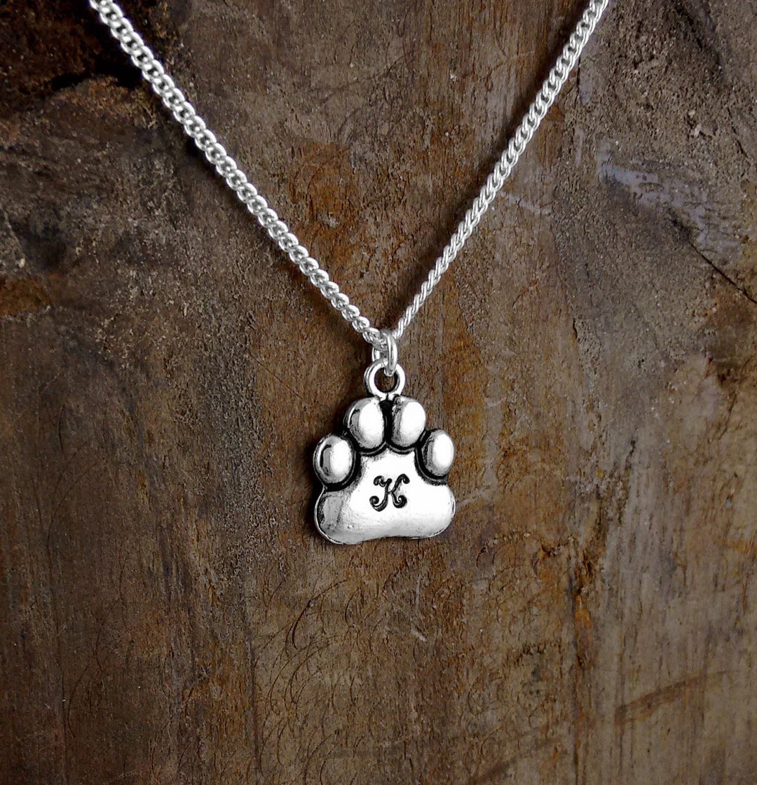 Paw Print Necklace: Personalized Pet Memorial Jewelry - Etsy