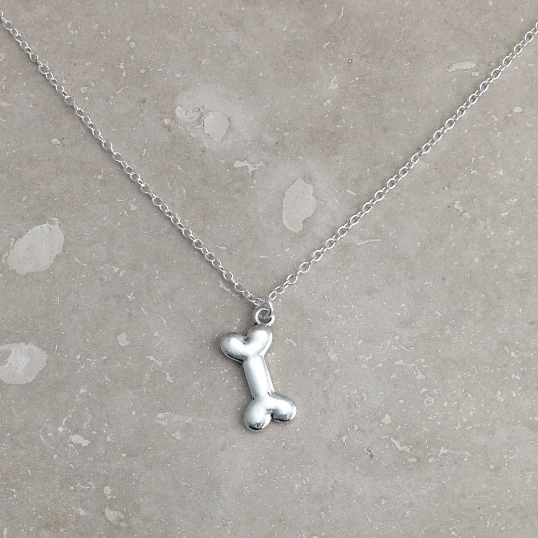 Silver Dog Bone Necklace: Animal Lover Gift - Etsy