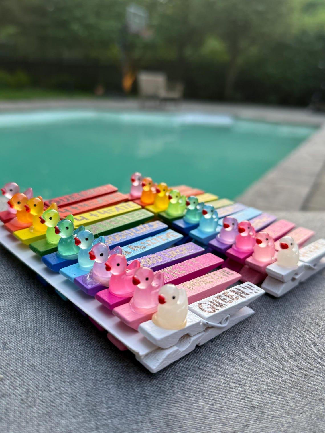 Volleyball Player Clips / Cheer Clips With Duck Charms. Multi Coloured ...