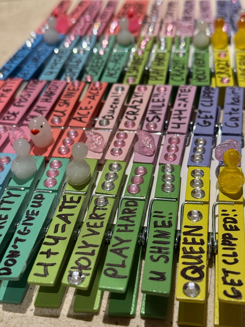 Volleyball Player Clips / Cheer Clips With Duck Charms and Diamonds ...