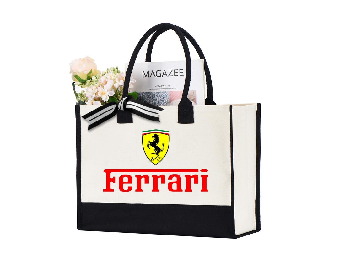 Ferrari Tote Bag, Ferrari Race Tote Bag, Ferrari Lover Bag, Formula 1 ...