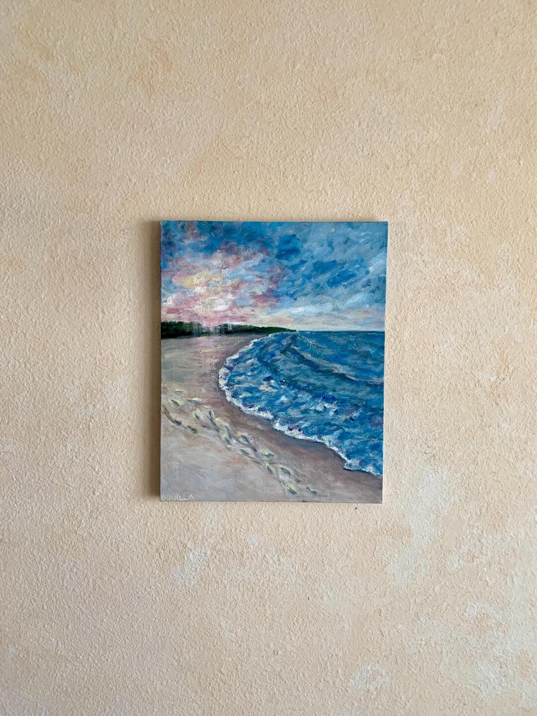 Footprints in the Sand (oil Painting 14x11) - Etsy