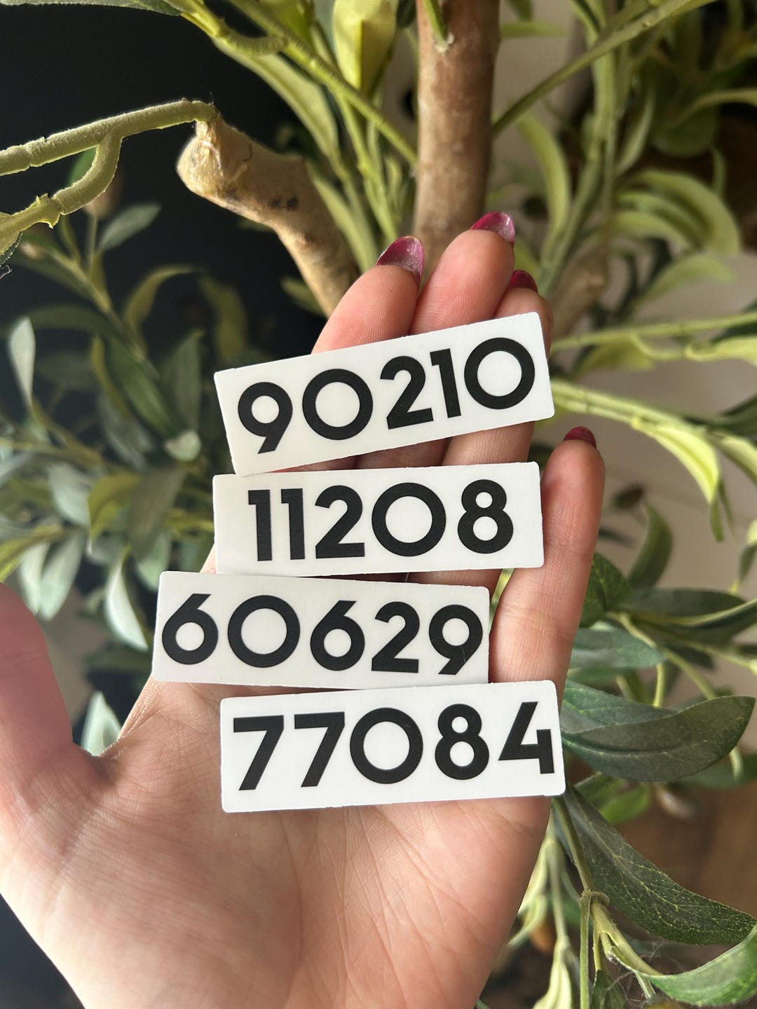 Custom Zip Code City Town Stamps, Waterproof Matte Sticker, Kindle ...