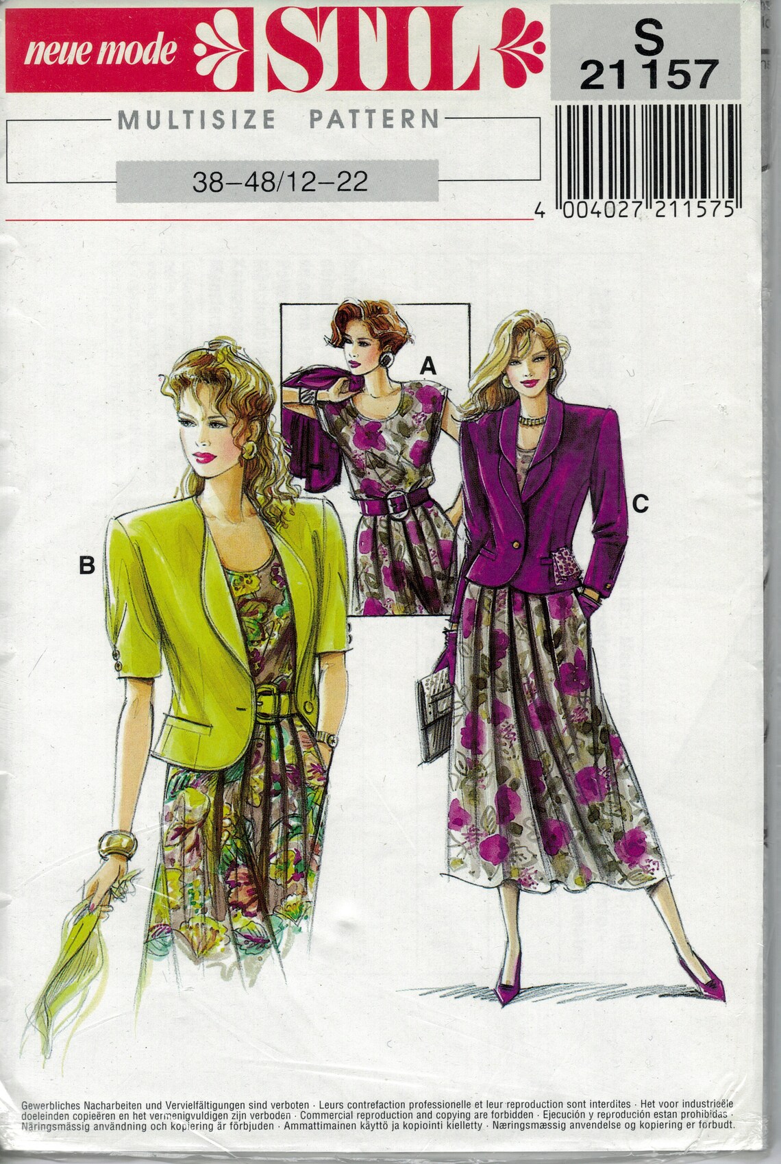 Neue Mode Stil Multisize Pattern for Women's Dress and Fitted Jacket - Etsy