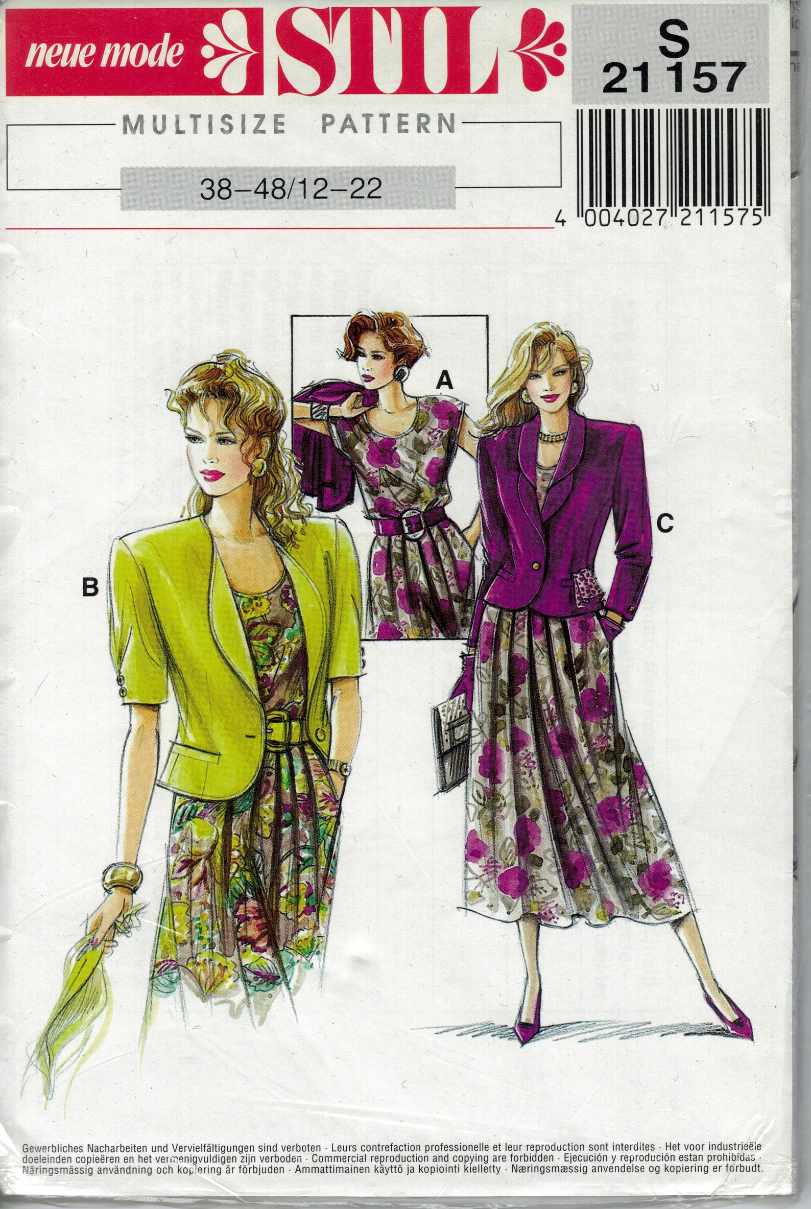 Neue Mode Stil Multisize Pattern for Women's Dress and Fitted Jacket - Etsy