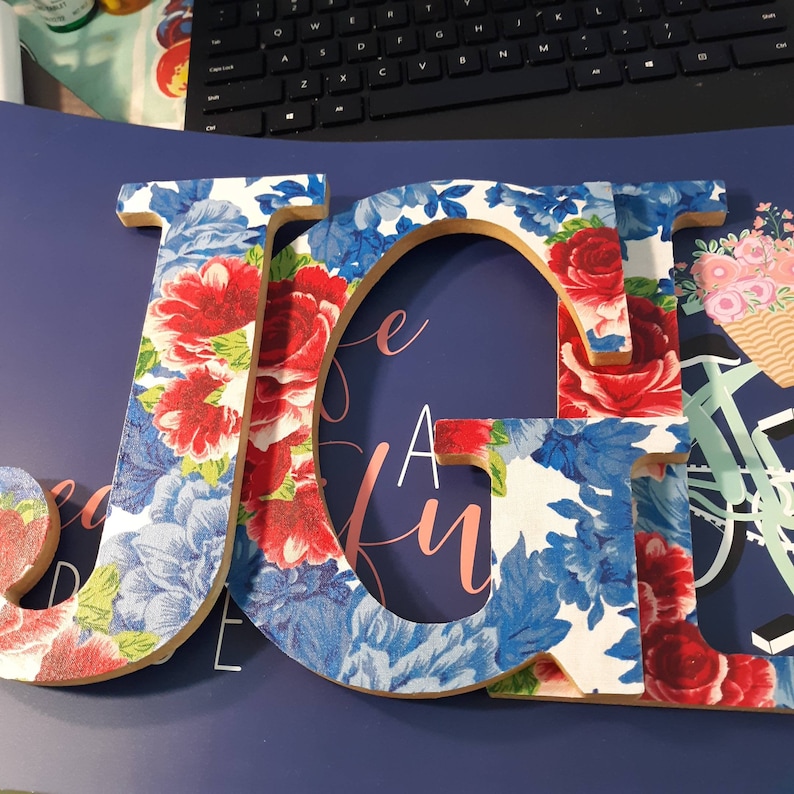 Pioneer Woman Fabric Covered Letters, Ooak, Patchwork, Any Letter ...