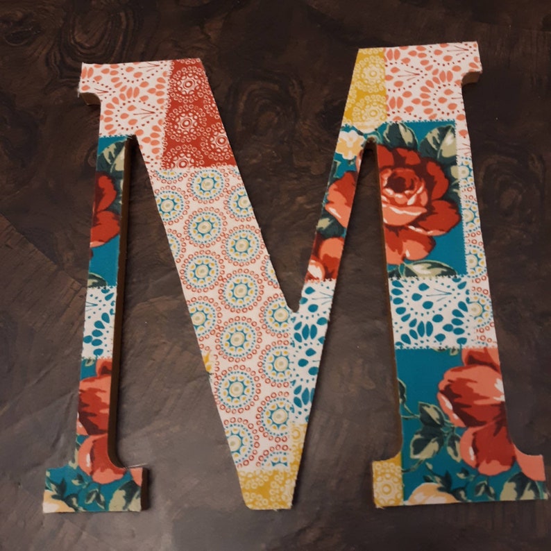 Pioneer Woman Fabric Covered Letters, Ooak, Patchwork, Any Letter ...