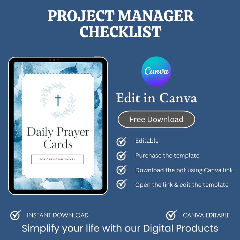 Project Manager Checklist Canva Template, Project Planning Checklist ...