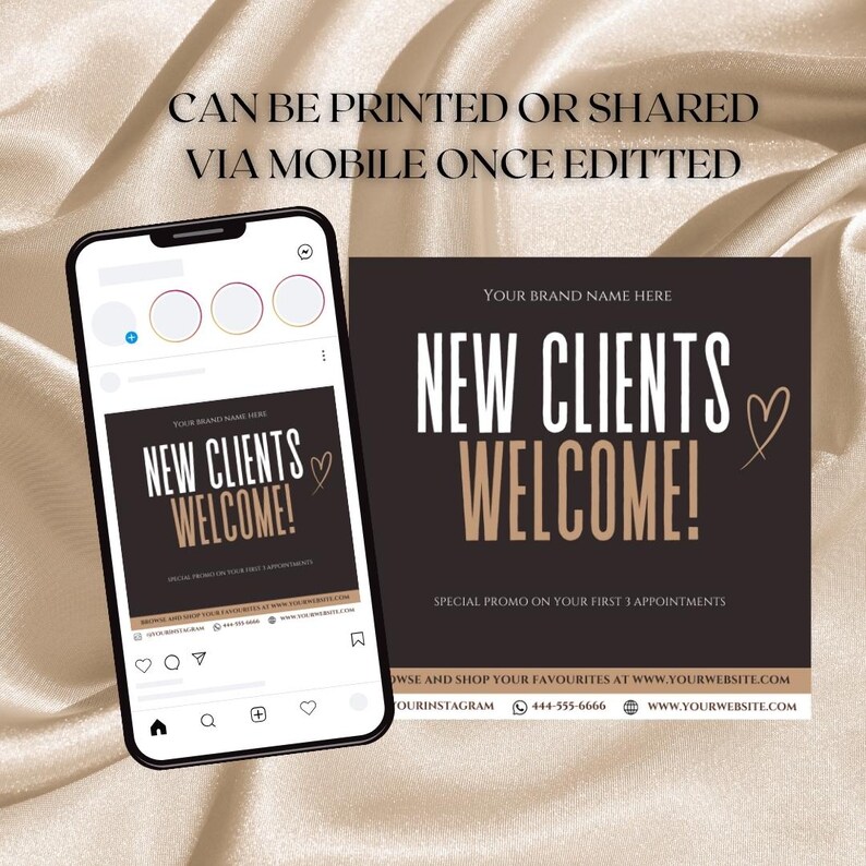 New Client Welcome Flyer: DIY Salon Booking Template (canva) - Etsy