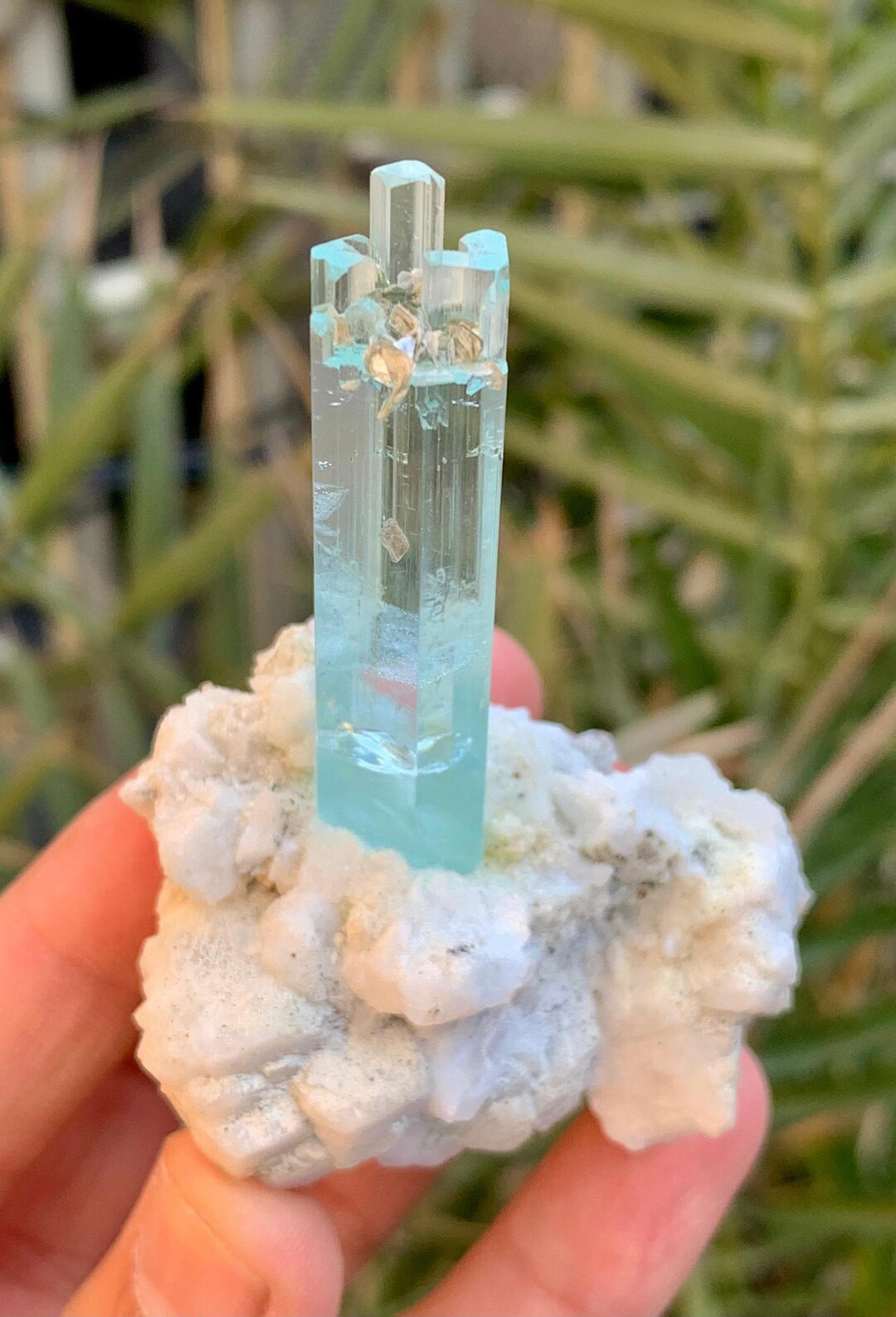Natural Sky Blue Color Transparent Aquamarine Crystal Specimen From ...