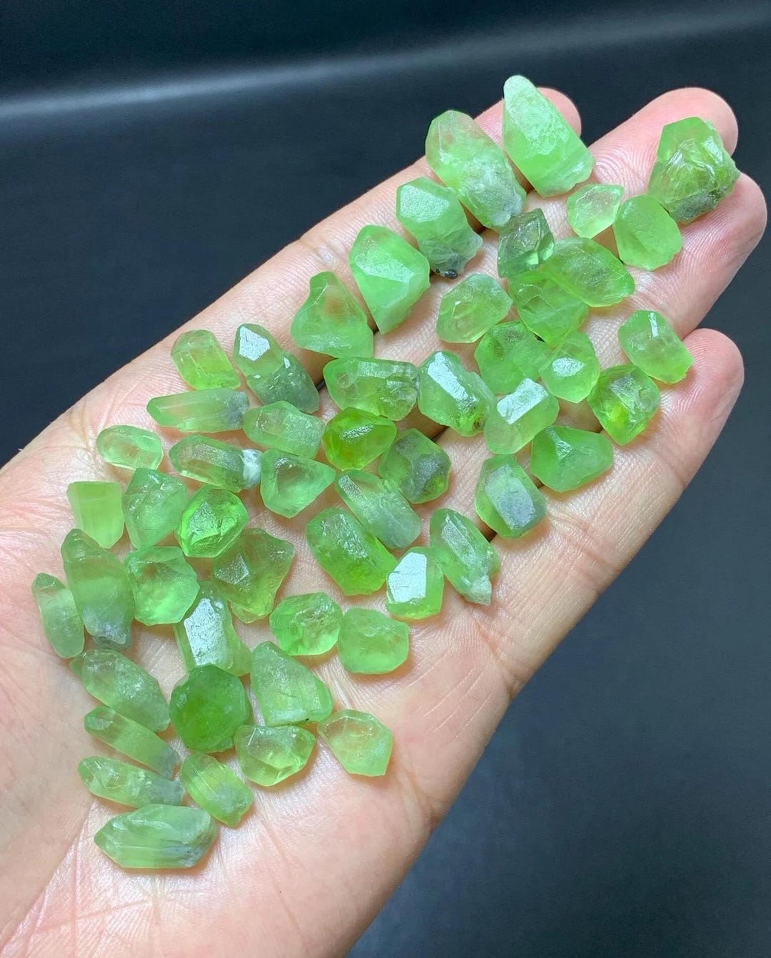 Natural Green Color Peridot Crystals Lot From Supat Mine Kohistan ...