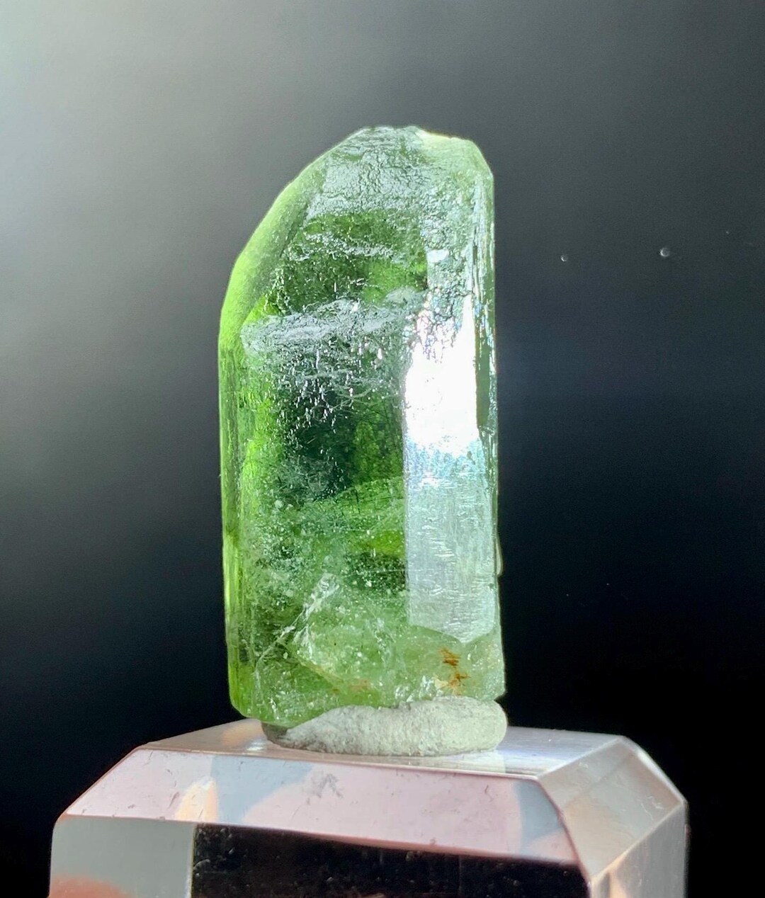 Natural Green Color Peridot With Ludwigite Inclusion Crystal From Supat ...