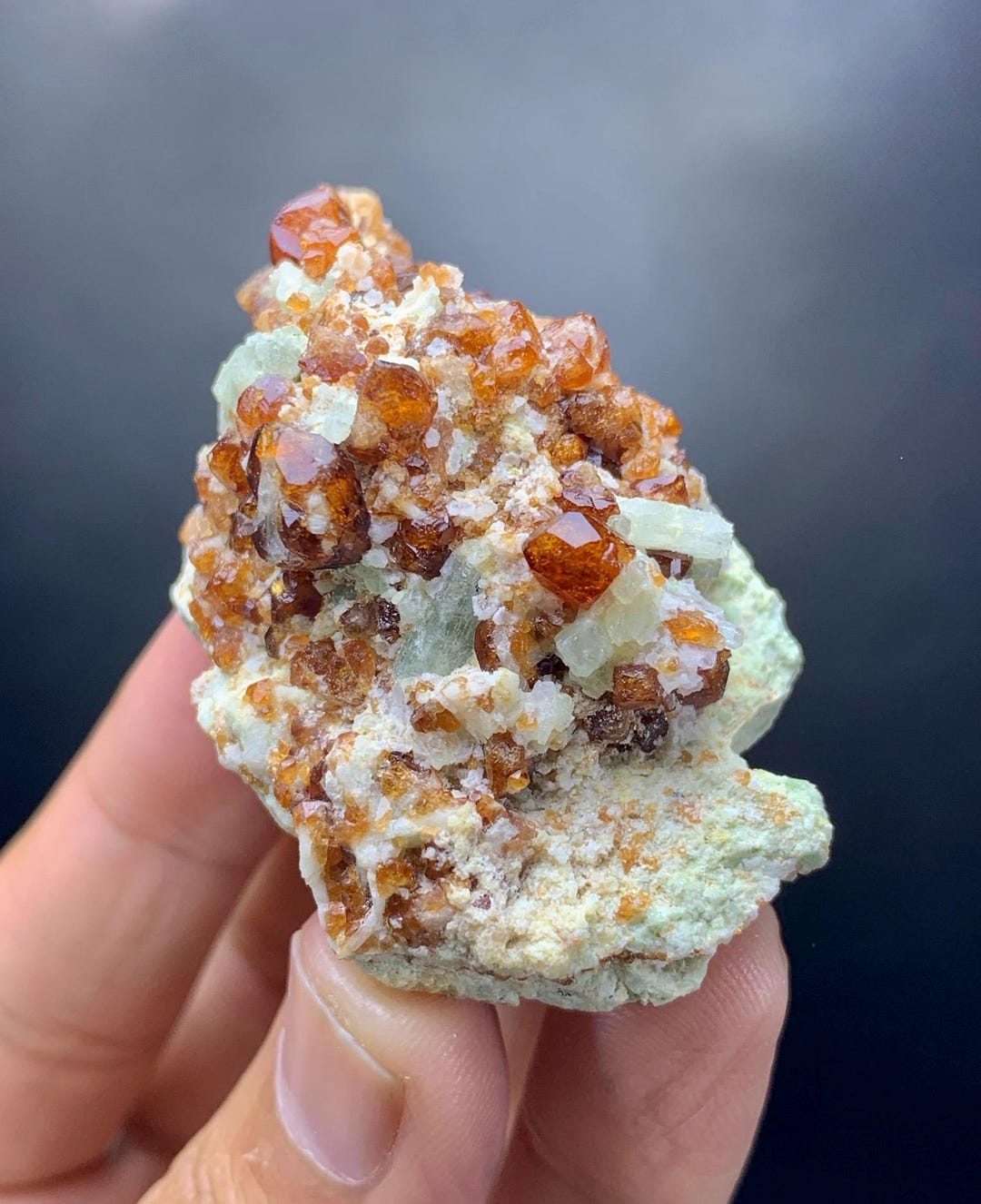Natural Orange Color Garnet With Zoisite Combined Specimen From Zagi ...