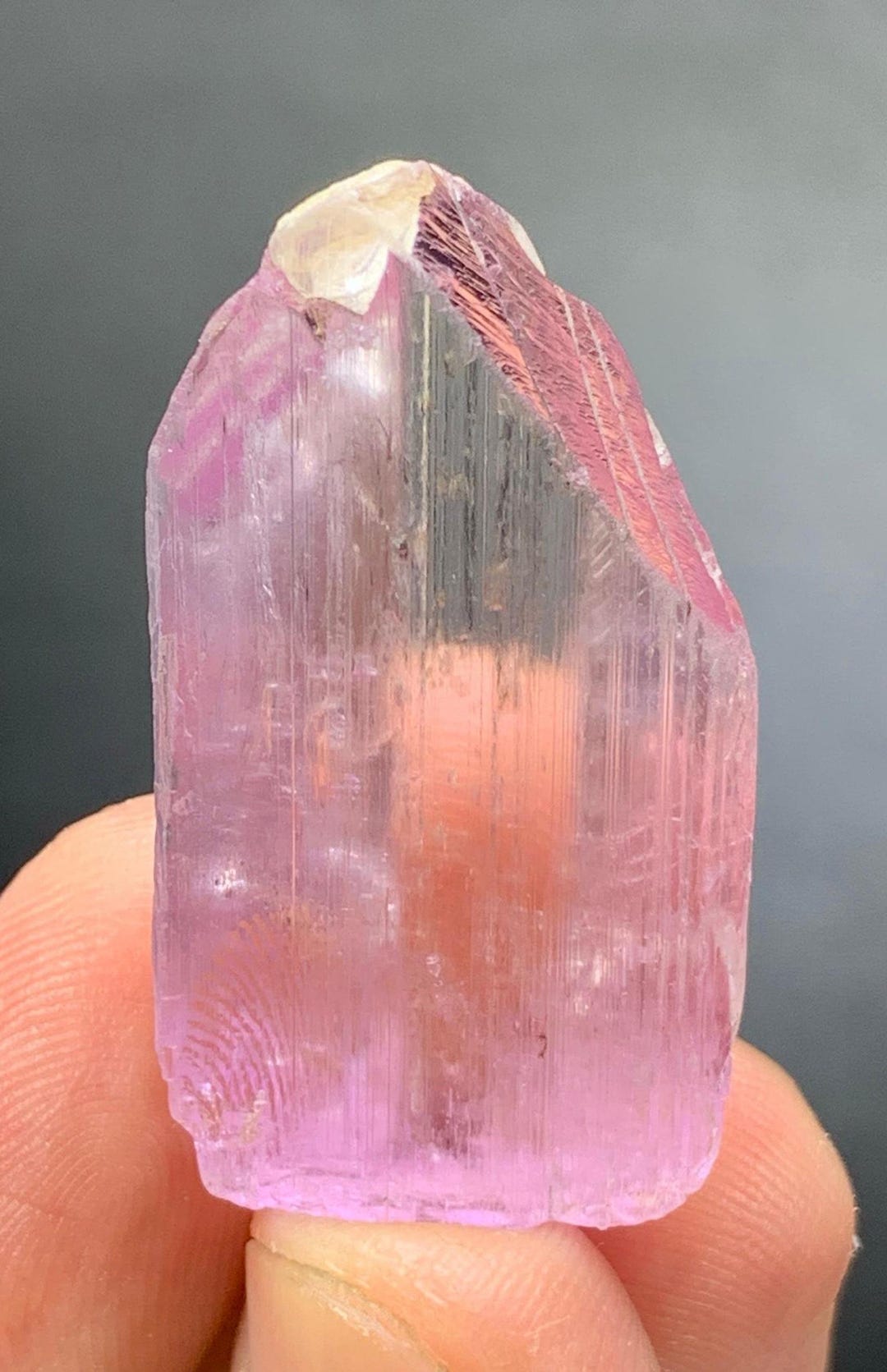 Natural Pink Color Transparent Fluorescent Kunzite Var Spodumene ...