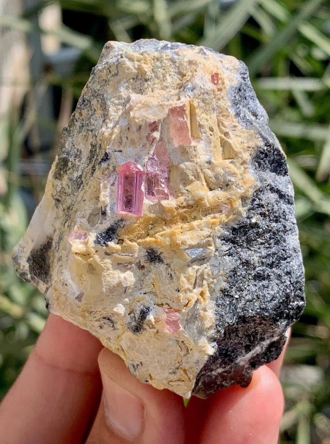 Natural Pink Color Fluorescent Topaz Crystal on Matrix Specimen From ...