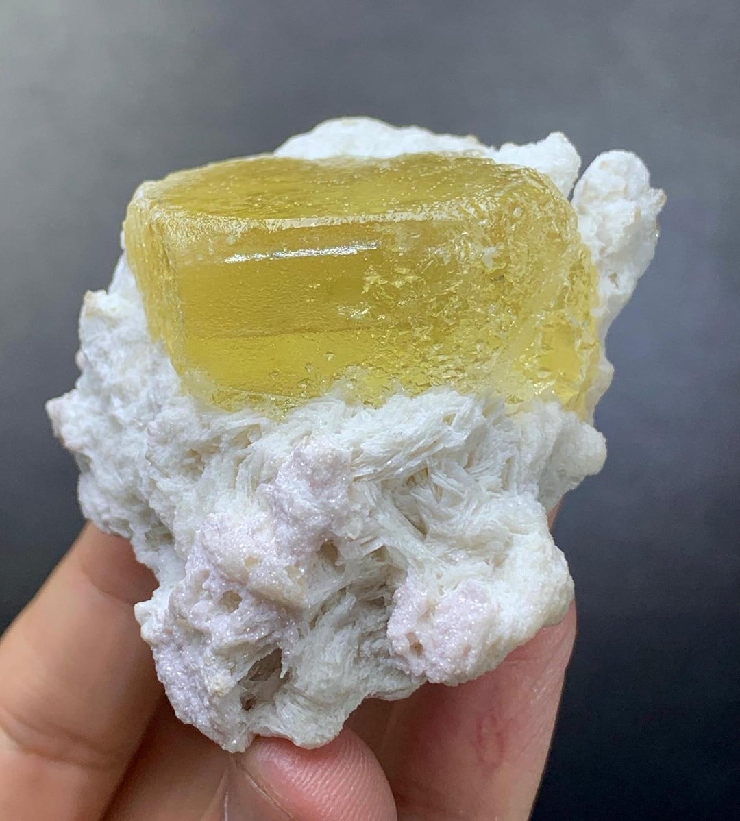Lovely Yellow Color Heliodor on Matrix Specimen From Skardu Mine, Raw ...