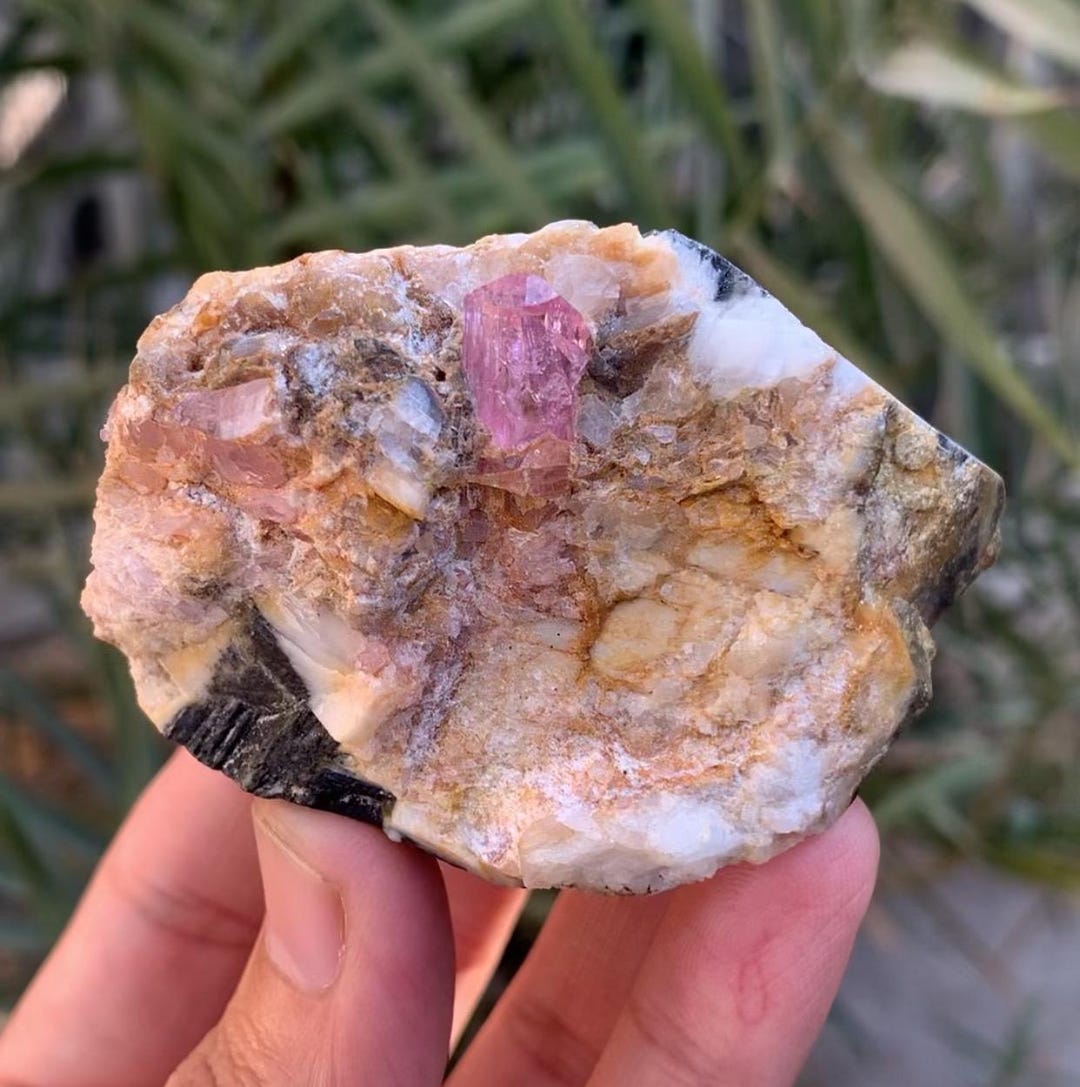 Natural Pink Color Fluorescent Topaz Crystal Specimen From Katlang Mine ...
